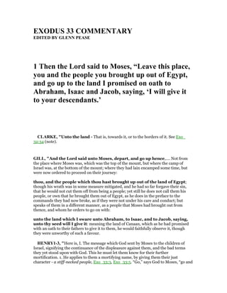 Exodus 33 commentary | PDF