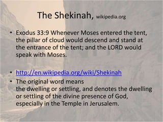 Exodus 33, the tent of meeting, aliya, bnei menashe, the land israel ...