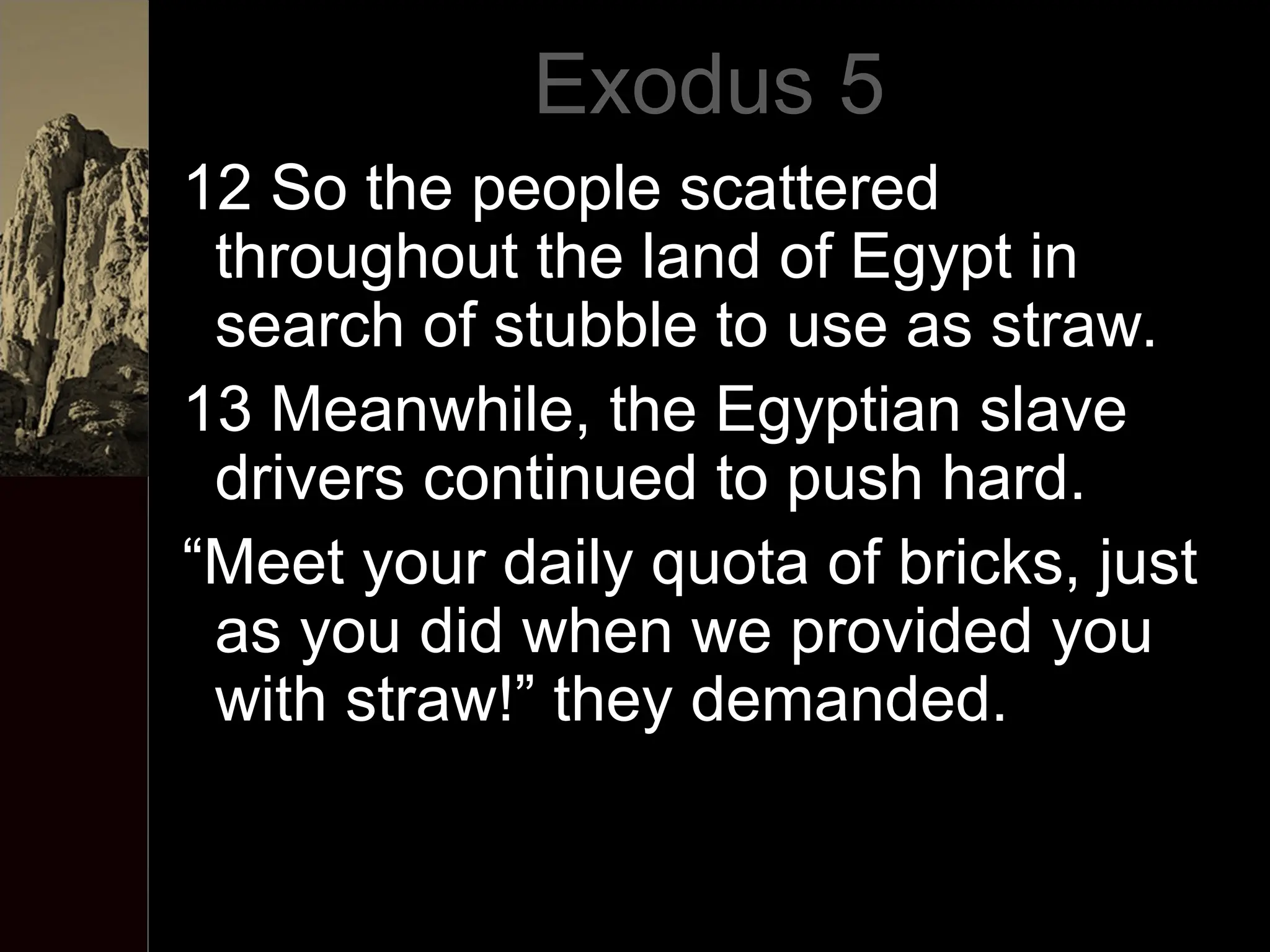 Resistance Training of Israel Exodus 4-7 | PPT