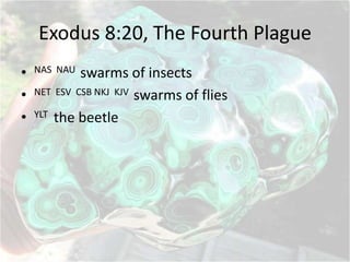 Exodus Chapters 8;15 to 9;35 | PPTX