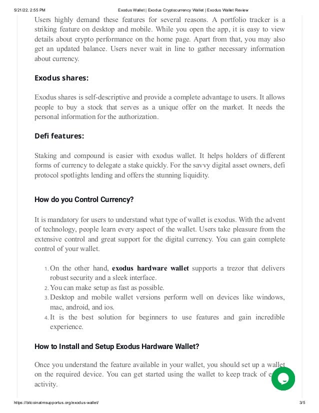 Exodus Wallet | Exodus Cryptocurrency Wallet | Exodus Wallet Review | PDF