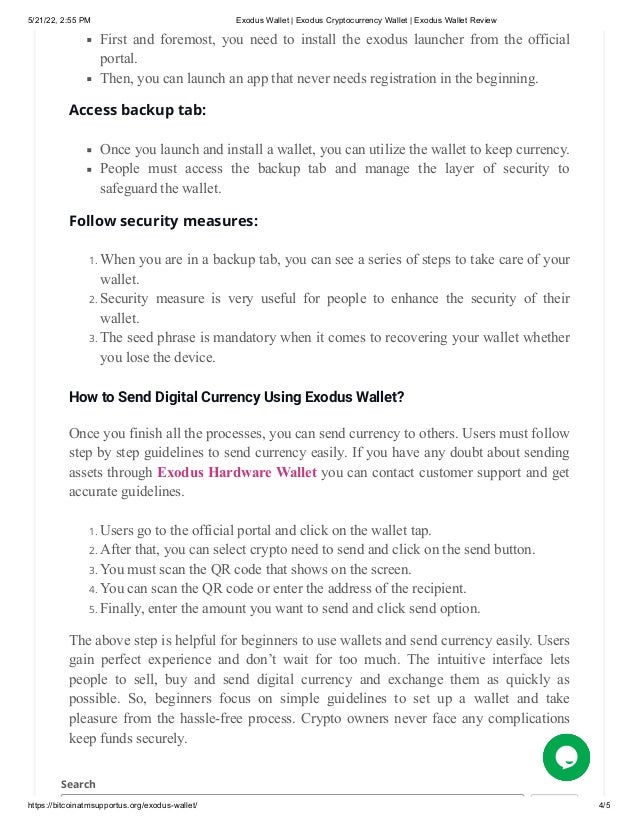 Exodus Wallet | Exodus Cryptocurrency Wallet | Exodus Wallet Review | PDF