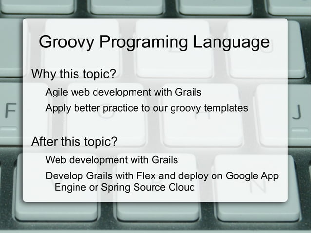 eXo EC - Groovy Programming Language | PPT