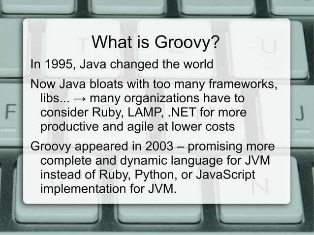 eXo EC - Groovy Programming Language | PPT