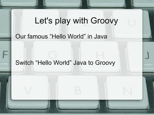 eXo EC - Groovy Programming Language | PPT
