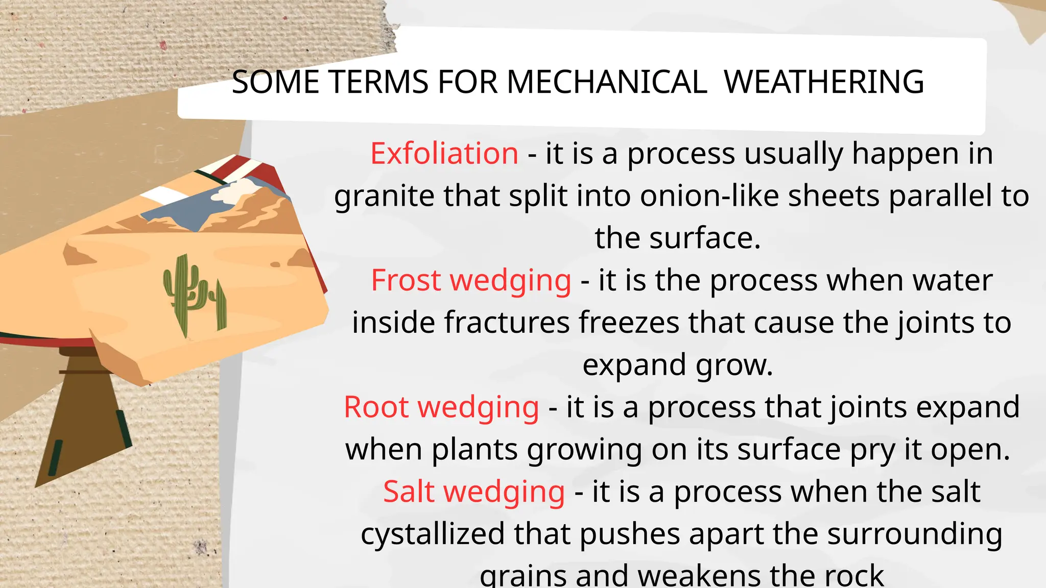 Grade 11, Quarter 2 - Exogenic Process and Weathering | PPTX