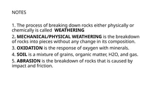 EXOGENIC-PROCESS.pptx earth and life science | PPT