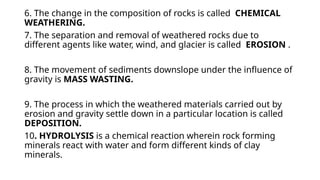 EXOGENIC-PROCESS.pptx earth and life science | PPT