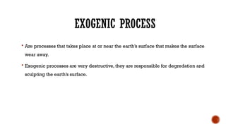 Exogenic-Process.pptxsfsdgdfhgfjhfgxdrtdhtr | PPTX