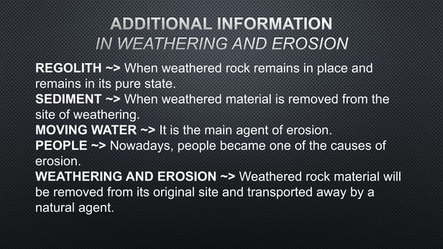 Exogenic processes | PPTX | Geology | Science