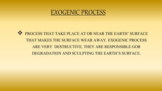 EXOGENIC PROCESS PPT | PPTX
