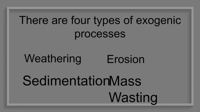 Exogenic process and its geological processes | PPT