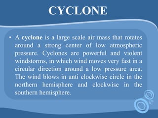 Exogenous disasters cyclones | PPTX