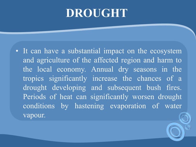 Exogenous disasters drought | PPT