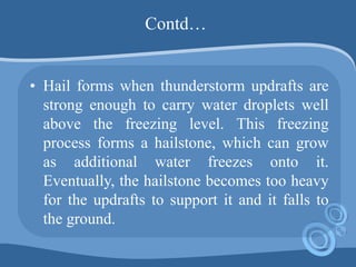 Exogenous disasters hail storms | PPTX