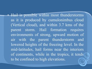 Exogenous disasters hail storms | PPTX