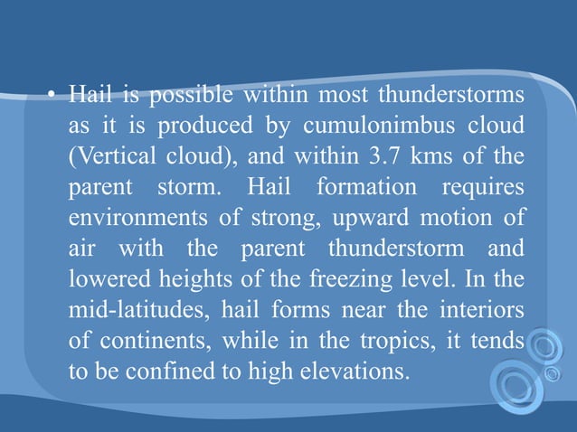 Exogenous disasters hail storms | PPTX
