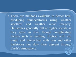 Exogenous disasters hail storms | PPTX