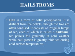 Exogenous disasters hail storms | PPT | Free Download