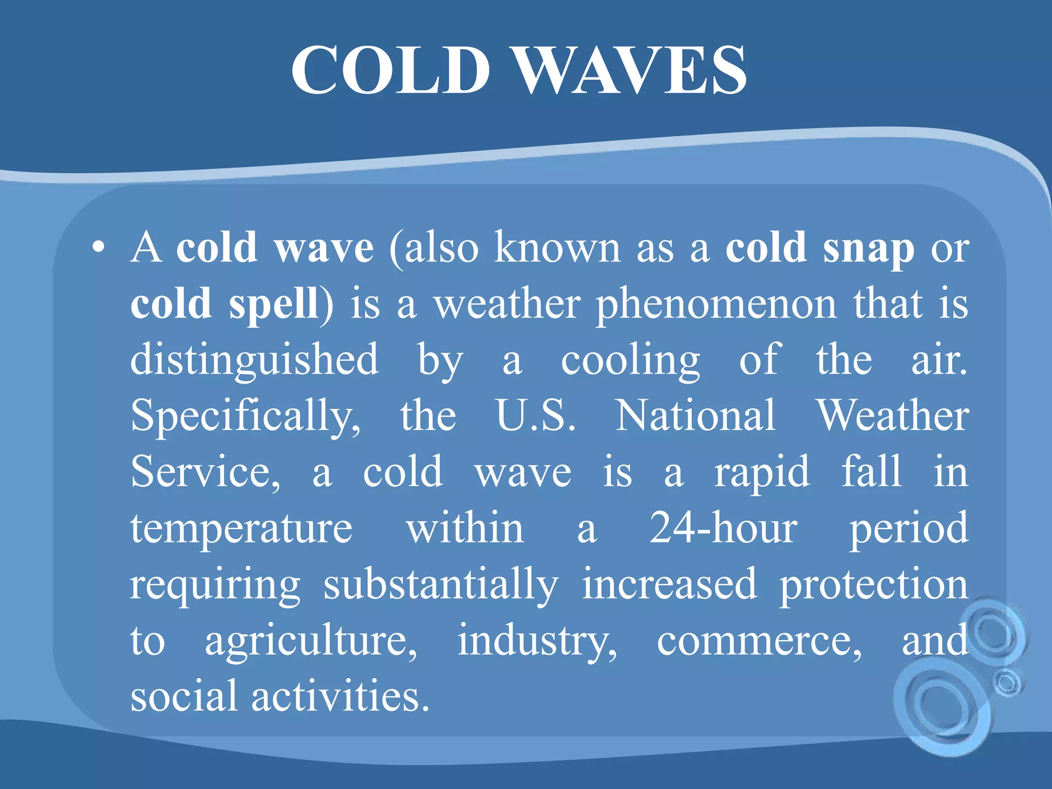 Exogenous disasters heat waves & cold waves | PPTX