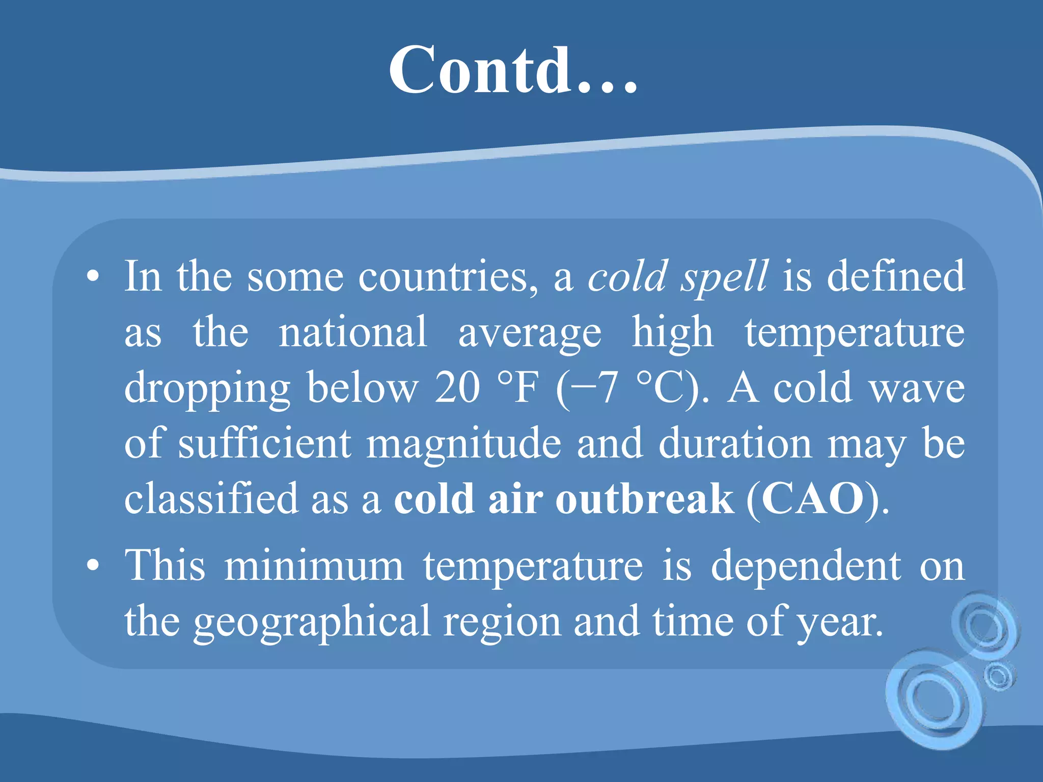 Exogenous disasters heat waves & cold waves | PPTX