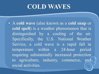 Exogenous disasters heat waves & cold waves | PPTX