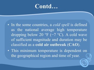 Exogenous disasters heat waves & cold waves | PPTX