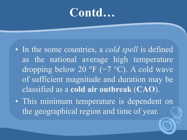 Exogenous disasters heat waves & cold waves | PPTX