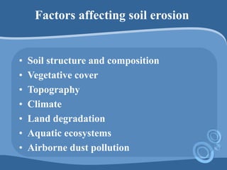 Exogenous disasters soil erosion | PPT