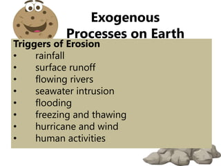 Exogenous processes on earth | PPTX