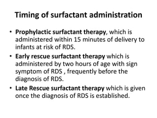 Exogenous surfactant therapy | PPTX
