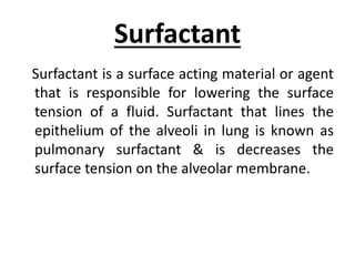 Exogenous surfactant therapy | PPTX