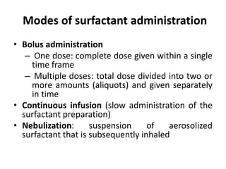 Exogenous surfactant therapy | PPTX