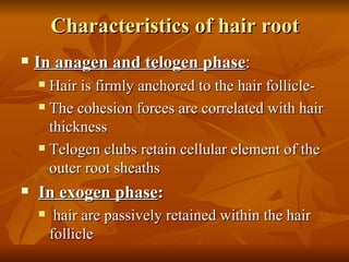 Exogen phase of hair life cycle | PPT