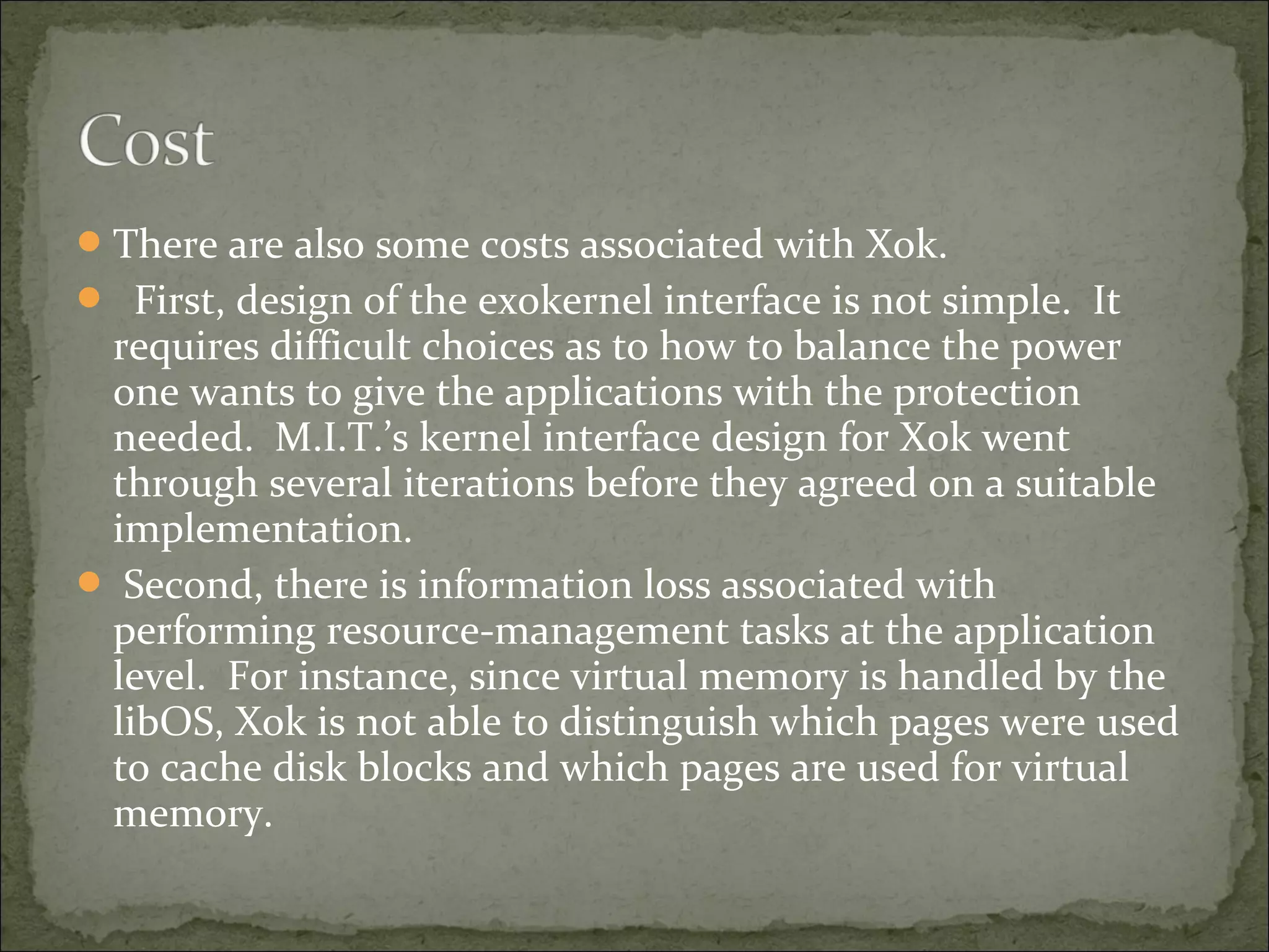 Exokernel operating systems | PPT