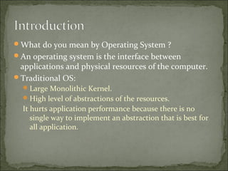 Exokernel operating systems | PPT