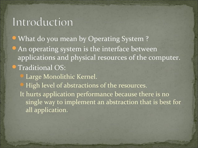 Exokernel operating systems | PPT