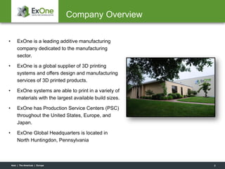 ExOne Direct Material Printing - Binder Jetting Technology | PDF