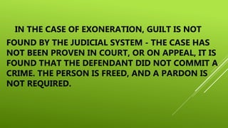 Exoneration report | PPTX