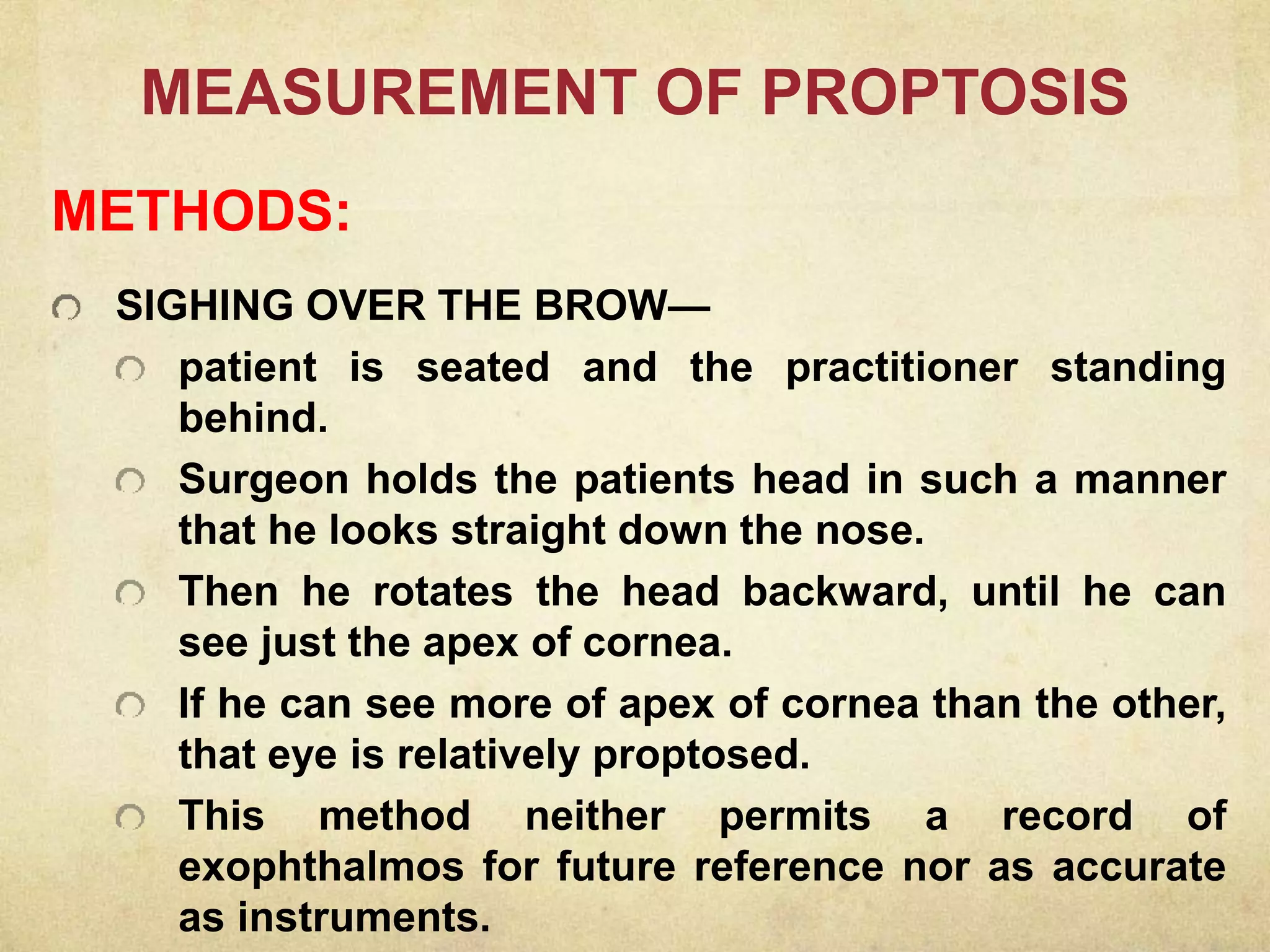 Exophthalmometry | PPTX