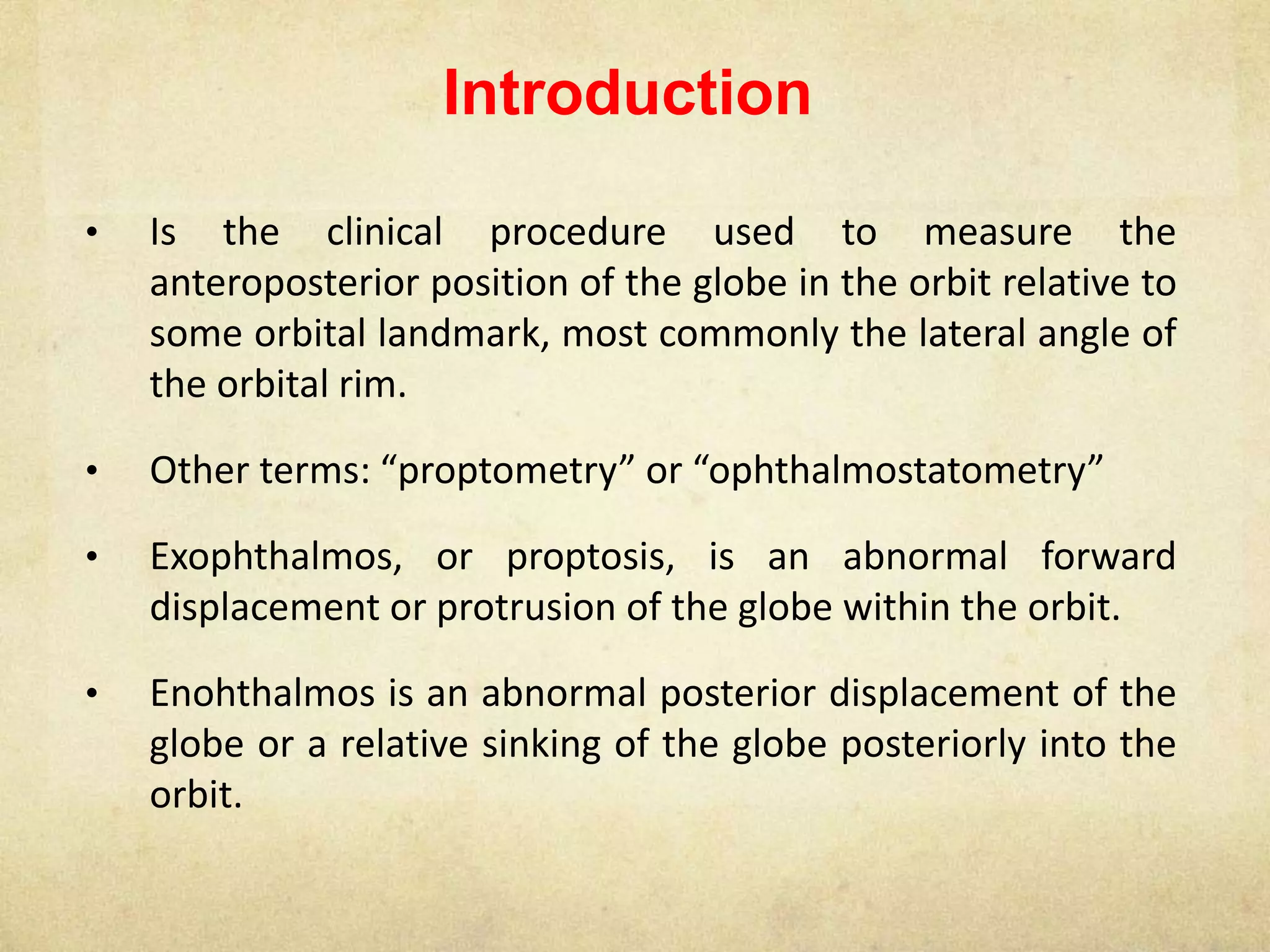 Exophthalmometry | PPTX