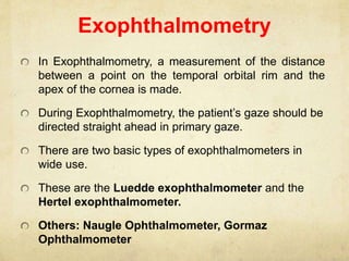 Exophthalmometry | PPTX