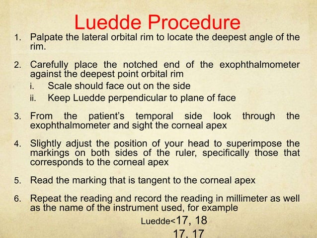 Exophthalmometry | PPTX | Ear, Nose and Throat Conditions | Diseases ...