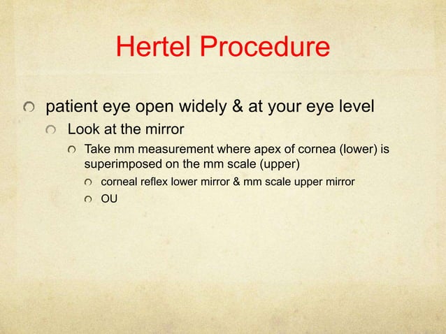 Exophthalmometry | PPTX | Ear, Nose and Throat Conditions | Diseases ...