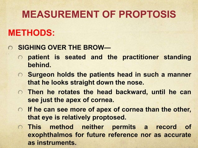 Exophthalmometry | PPTX | Ear, Nose and Throat Conditions | Diseases ...