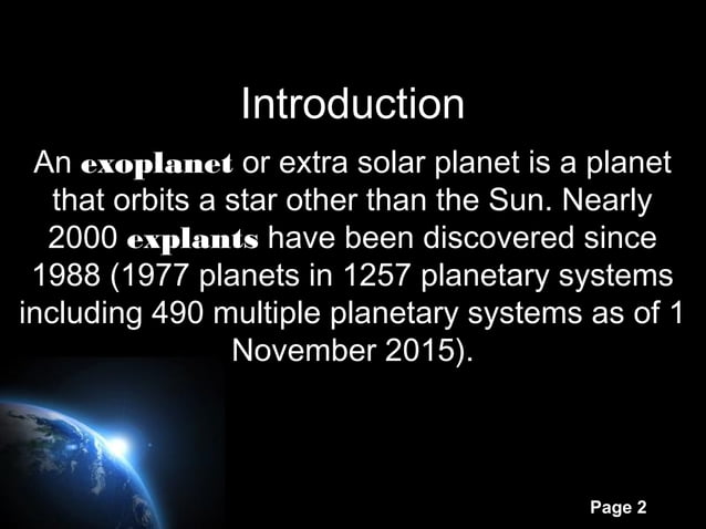 Exoplanet | PPT