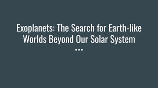 Exoplanets_ The Search for Earth-like Worlds Beyond Our Solar System.pdf