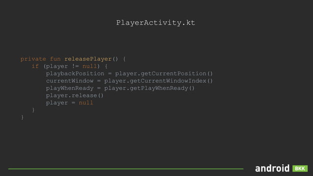 Playing Video with ExoPlayer : Android Bangkok 2018 | PPT