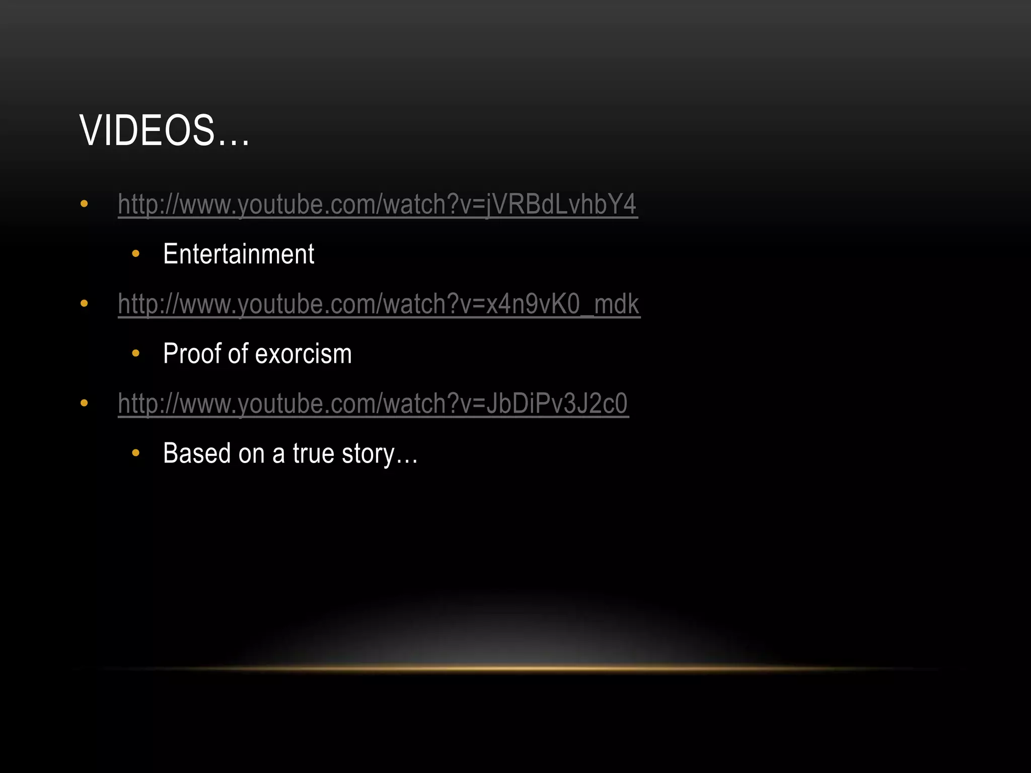 Exorcism. The precautions and info. (shared using http://VisualBee.com). | PPTX