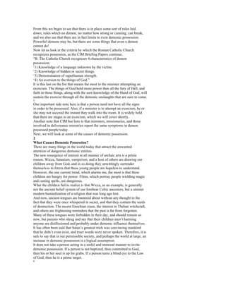 Exorcism[1] | DOC | Christianity | Religion & Spirituality